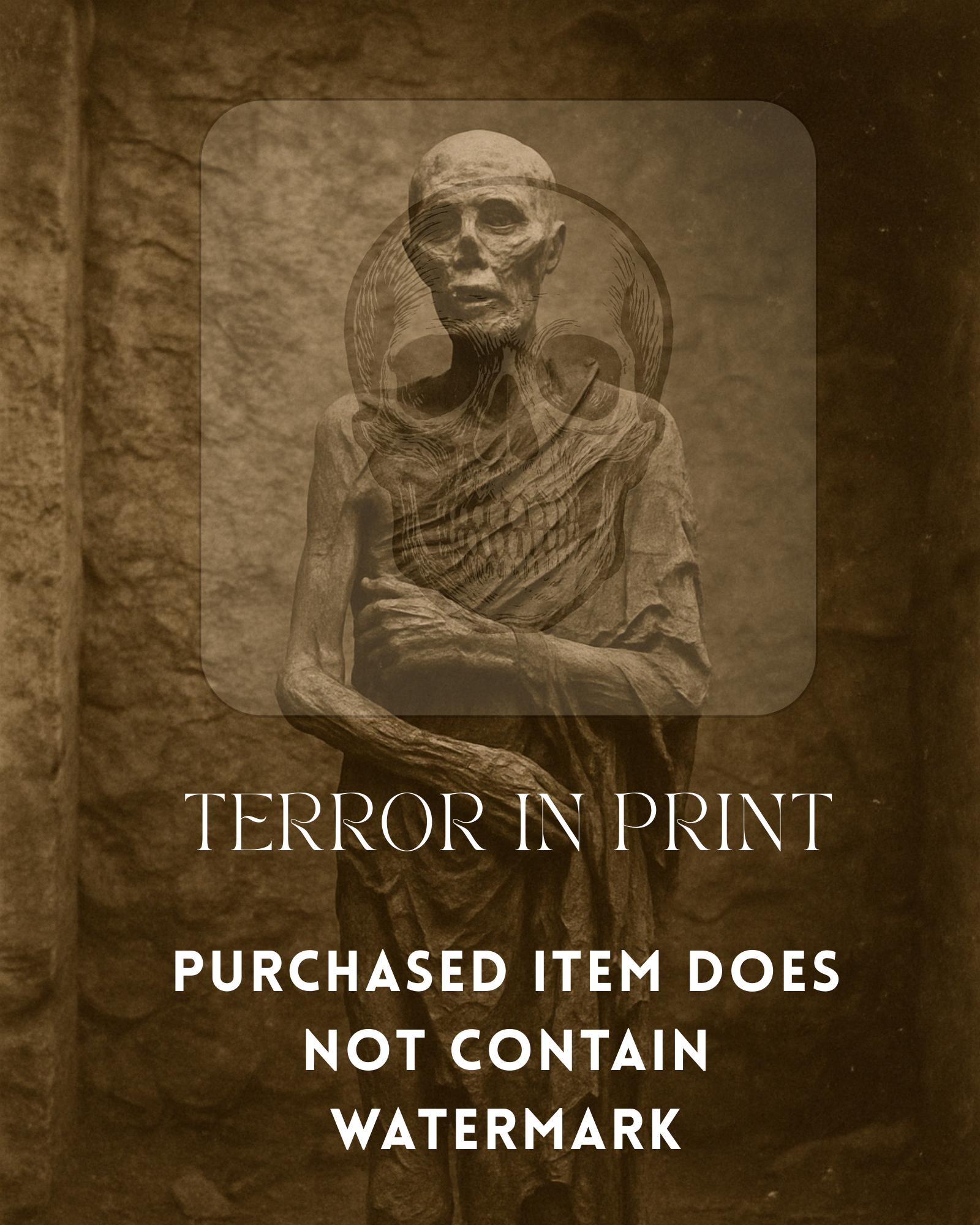 Spooky Mummy Gothic Wall Art: Egyptian Horror Printable Decor - Digital ...