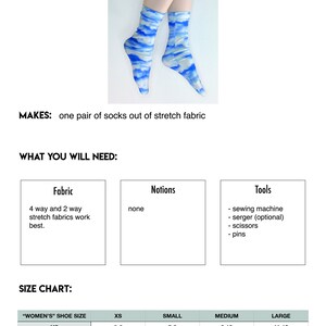 Crew Socks Sewing Pattern: Beginner Friendly (PDF Pattern Download) - Etsy