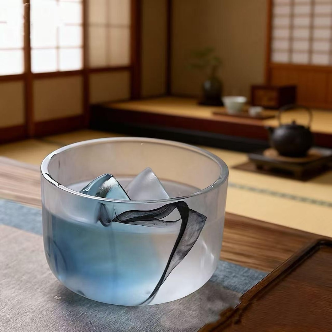 Glass Ink Tea Washing Large Tea Residue Bucket Dishwashing Tea Cup ...
