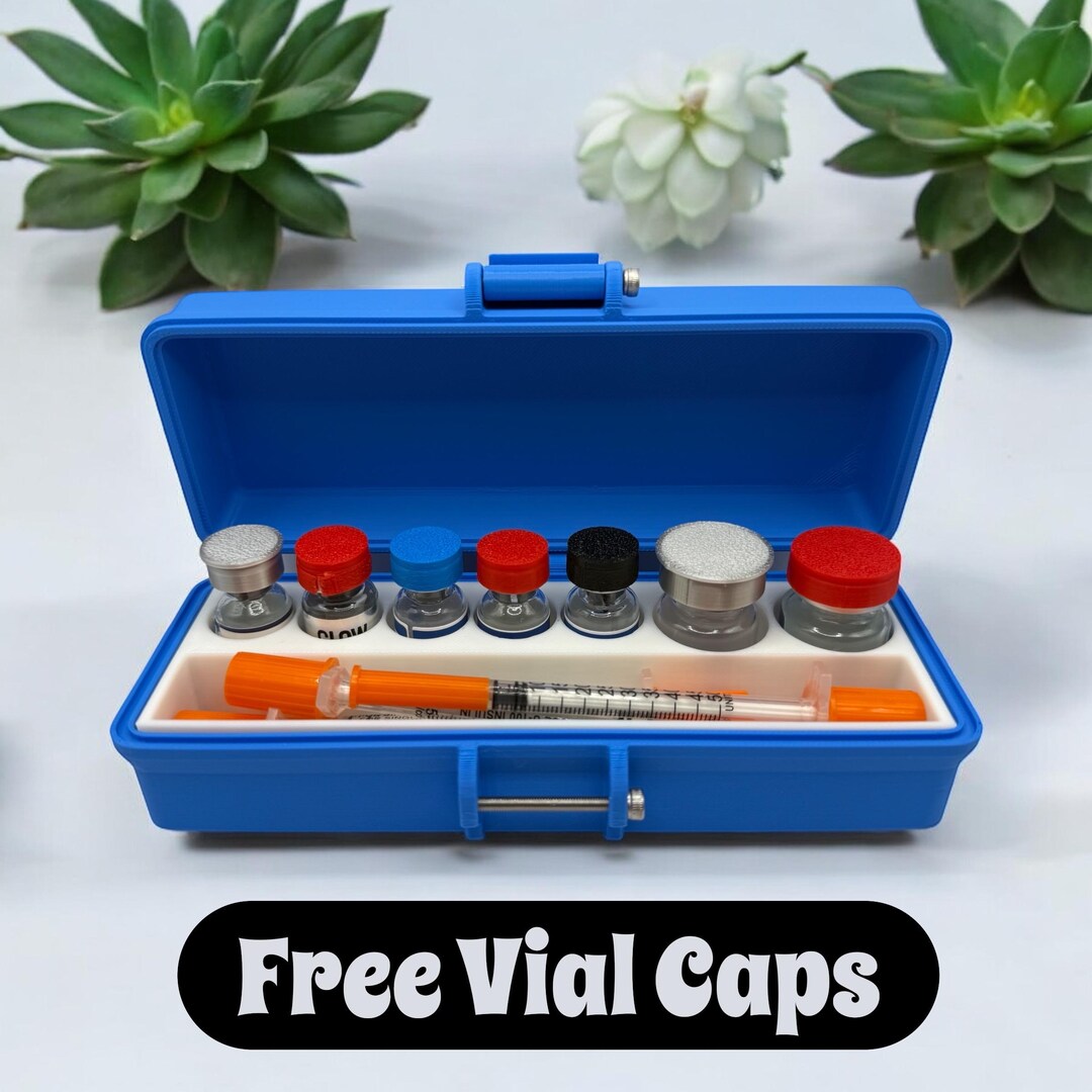 Slim and Portable Peptide Vial Storage Container Carrying Case ...
