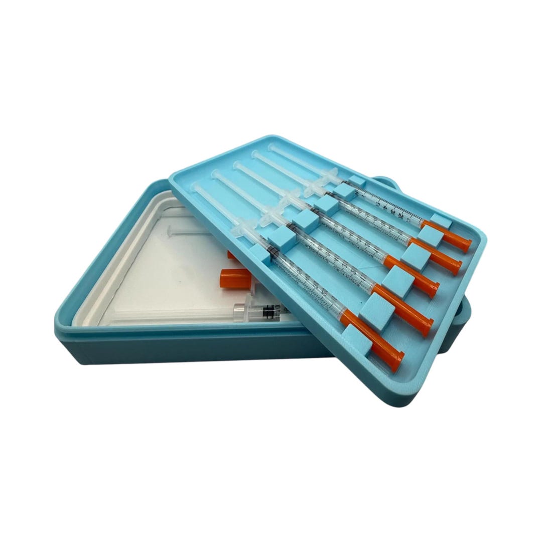 Syringe Holder Travel Case Peptides TRT, Case for New or Preloaded ...