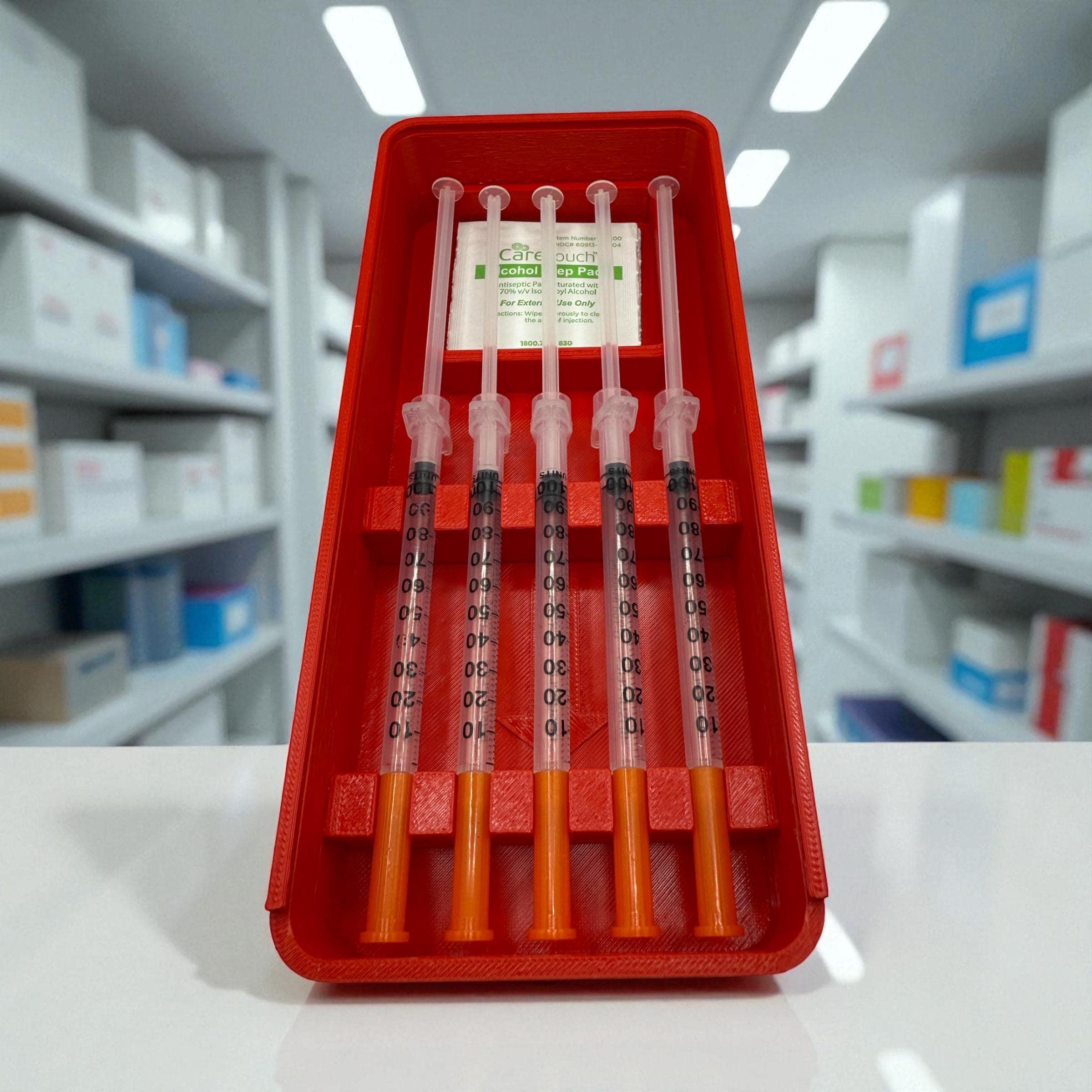 Syringe Holder Case for 1ml Syringes | Storage Box for New or Preloaded ...