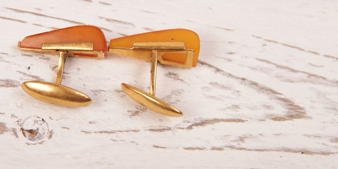Rare Vintage Russian Soviet AMBER Cufflinks Made in USSR - Etsy