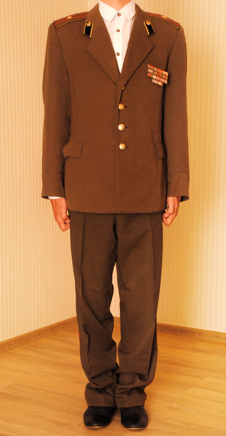 Soviet Army Piping Troops Major Uniform USSR Jacket With Service Ribbon ...