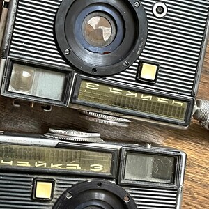 2 Bodies Soviet Russian Compact Camera CHAIKA CHAJKA-3 USSR 35 Mm 18x24 ...