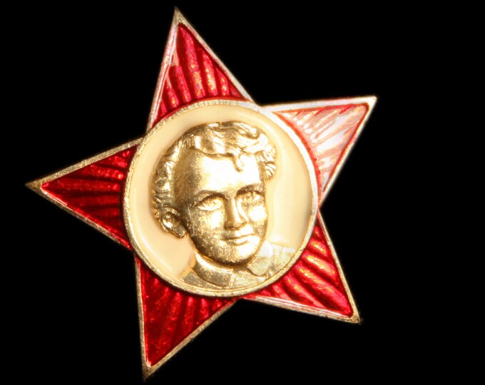 Soviet Little Octobrist Pin Back Badge for Collection With Young Lenin ...