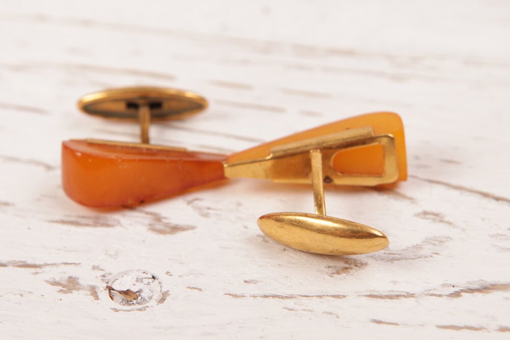 Rare Vintage Russian Soviet AMBER Cufflinks Made in USSR - Etsy