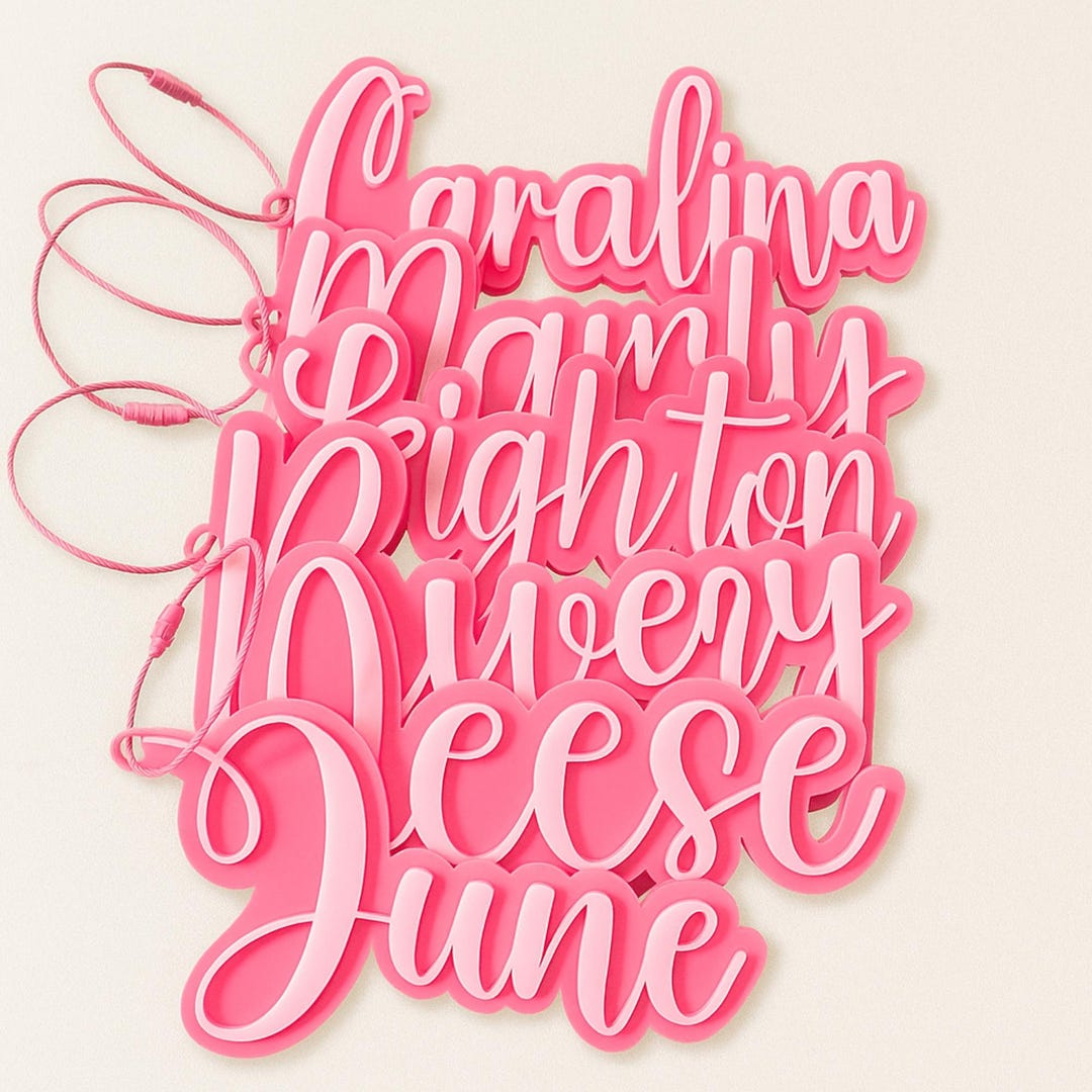 Custom Laser Cut Acrylic Bag Tag, Name Tags for Bags, Personalized ...