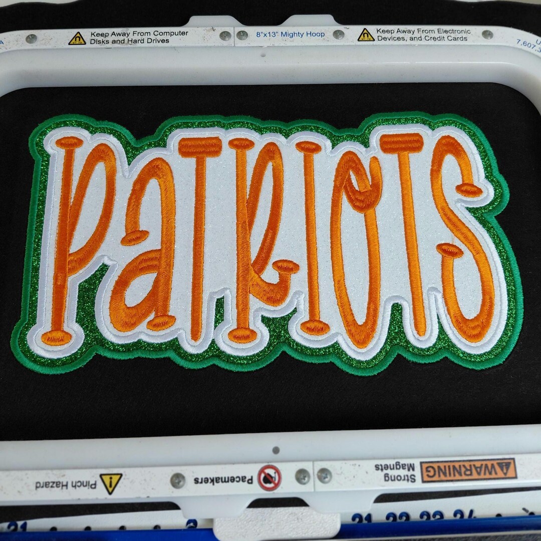 Patriots Glitter Applique Embroidery Design File - Etsy