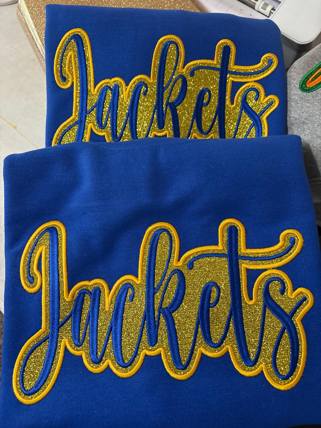 Yellow Jacket HTV Glitter Applique Embroidery Design | School Mascot ...