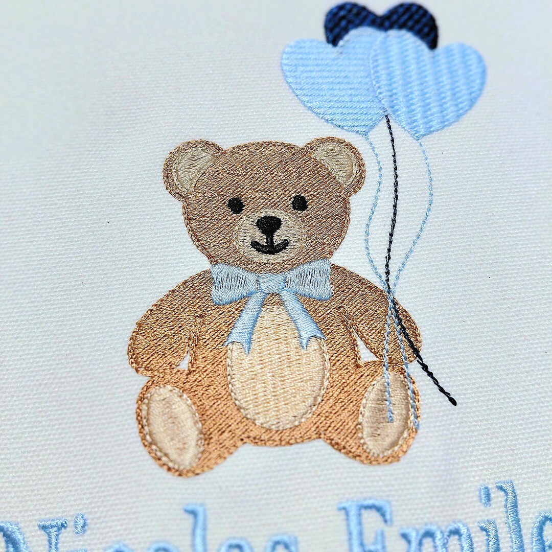Teddy Bear Baby Banner Embroidery Design | Baby Nursery File | Instant ...