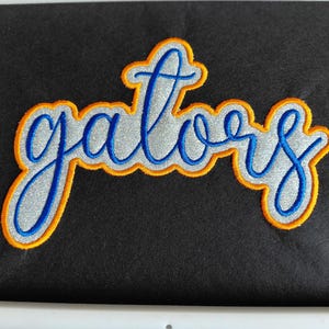 Gators Glitter Applique Embroidery Files, Quick Stitch Embroidery ...