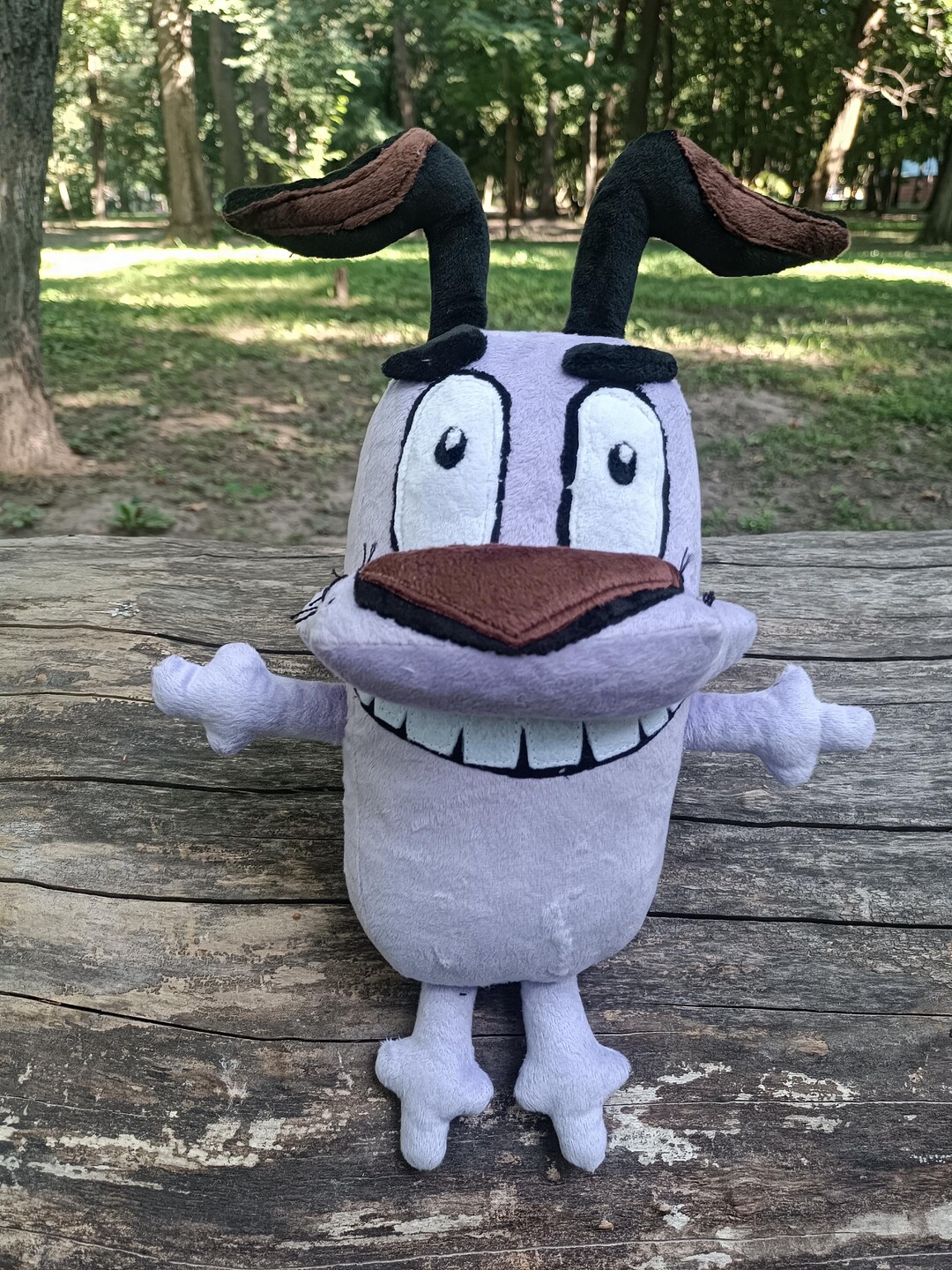 Custom Plush Dog Courage Inspired by Cartoon, 30 Sm, Gift for Christmas ...