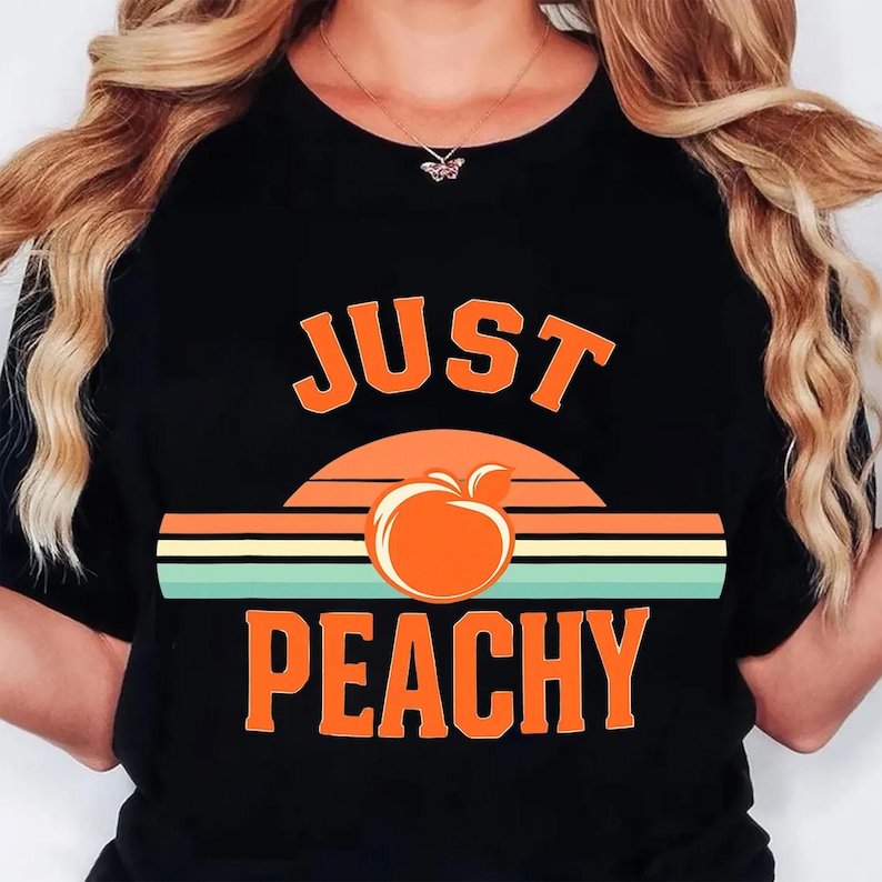 Just Peachy PNG, Retro Peach Sublimation Design, Cute Aesthetic Digital ...