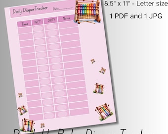 Baby Diaper Change Log Printable: Newborn Tracker (PDF Download) - Etsy