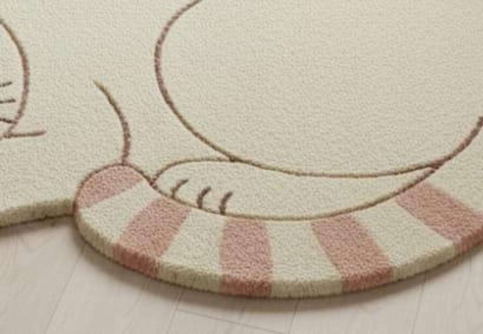 Cute Cat Rug for Kids Room, Nursery Playroom Carpet, Animal Shape Floor ...