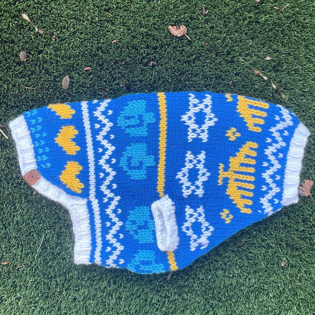 Hanukkah Fair Isle Dog Sweater | Festive Chanukah Gift | Holiday Dog ...