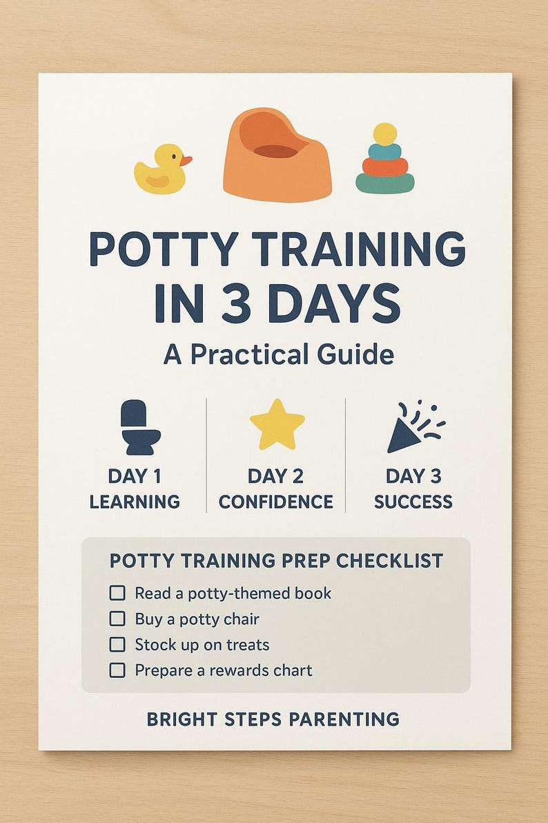 Potty Training Workbook | 3-day Plan With Printable Charts, Checklists ...