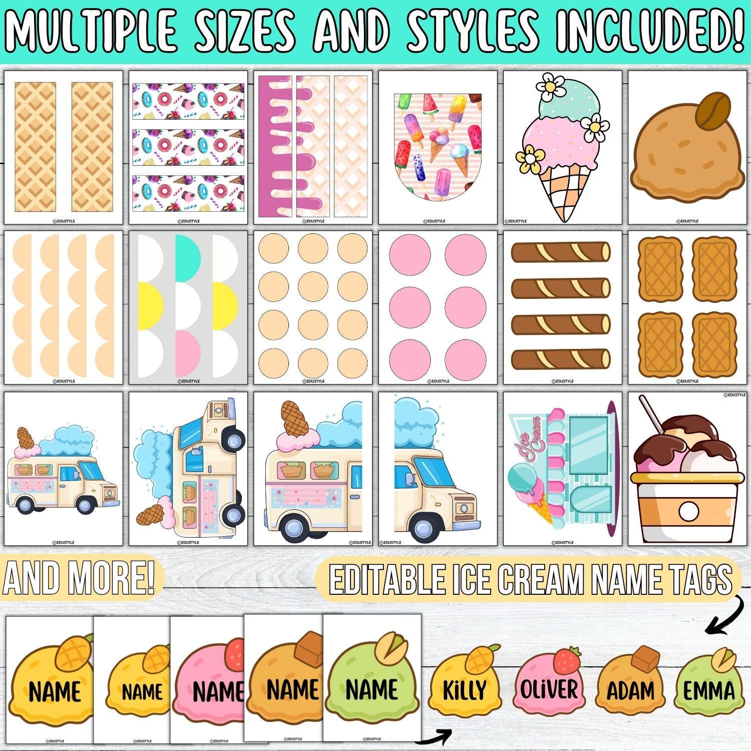 Ice Cream Bulletin Board Kit | Summer Classroom Decor | Scoopin’ up ...