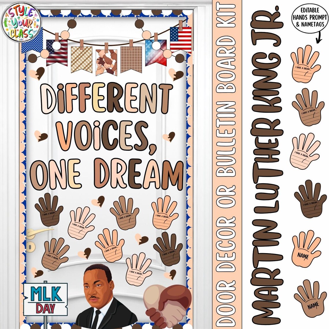I Have a Dream: Martin Luther King Jr. Day Door Decor or Bulletin Board ...