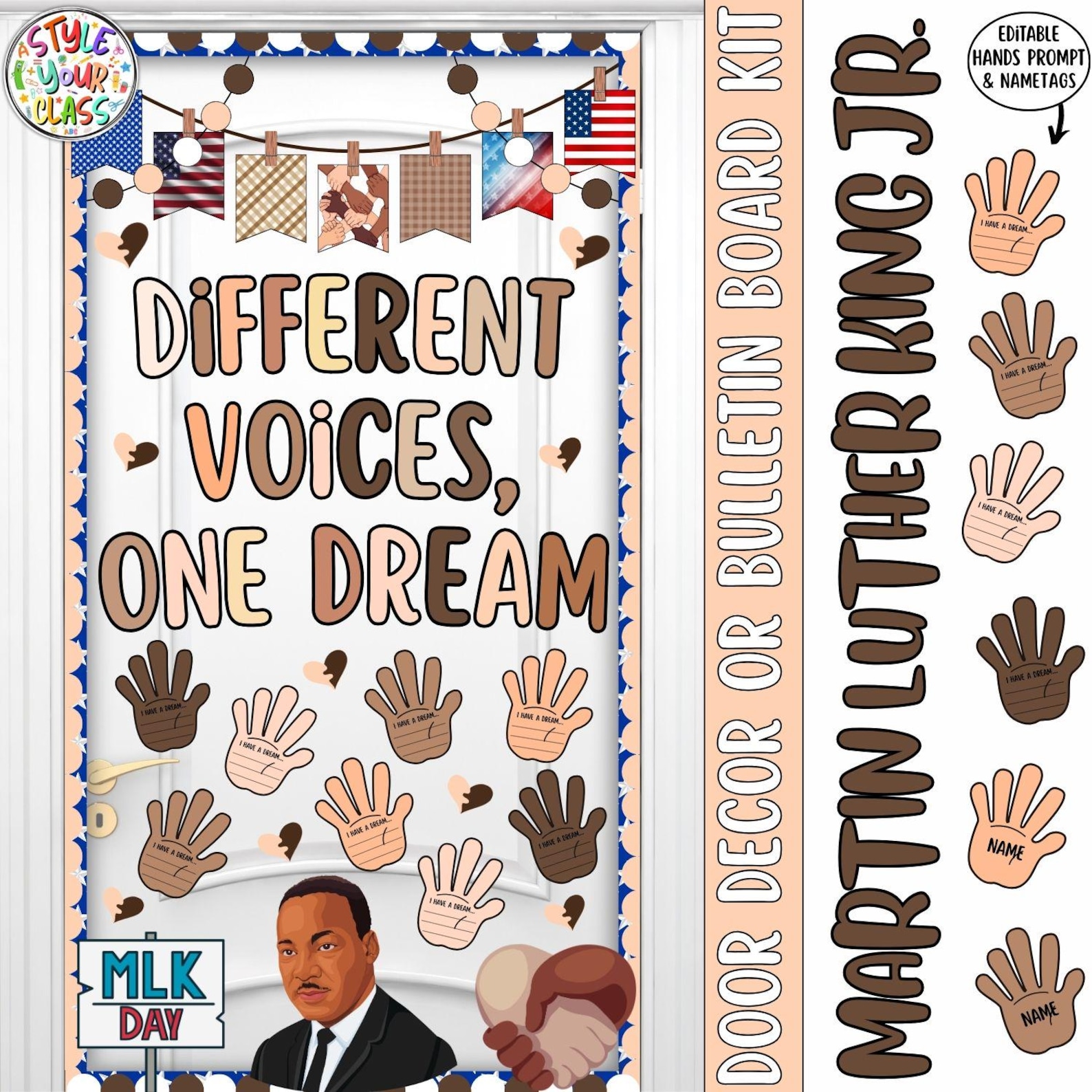 I Have a Dream: Martin Luther King Jr. Day Door Decor or Bulletin Board ...