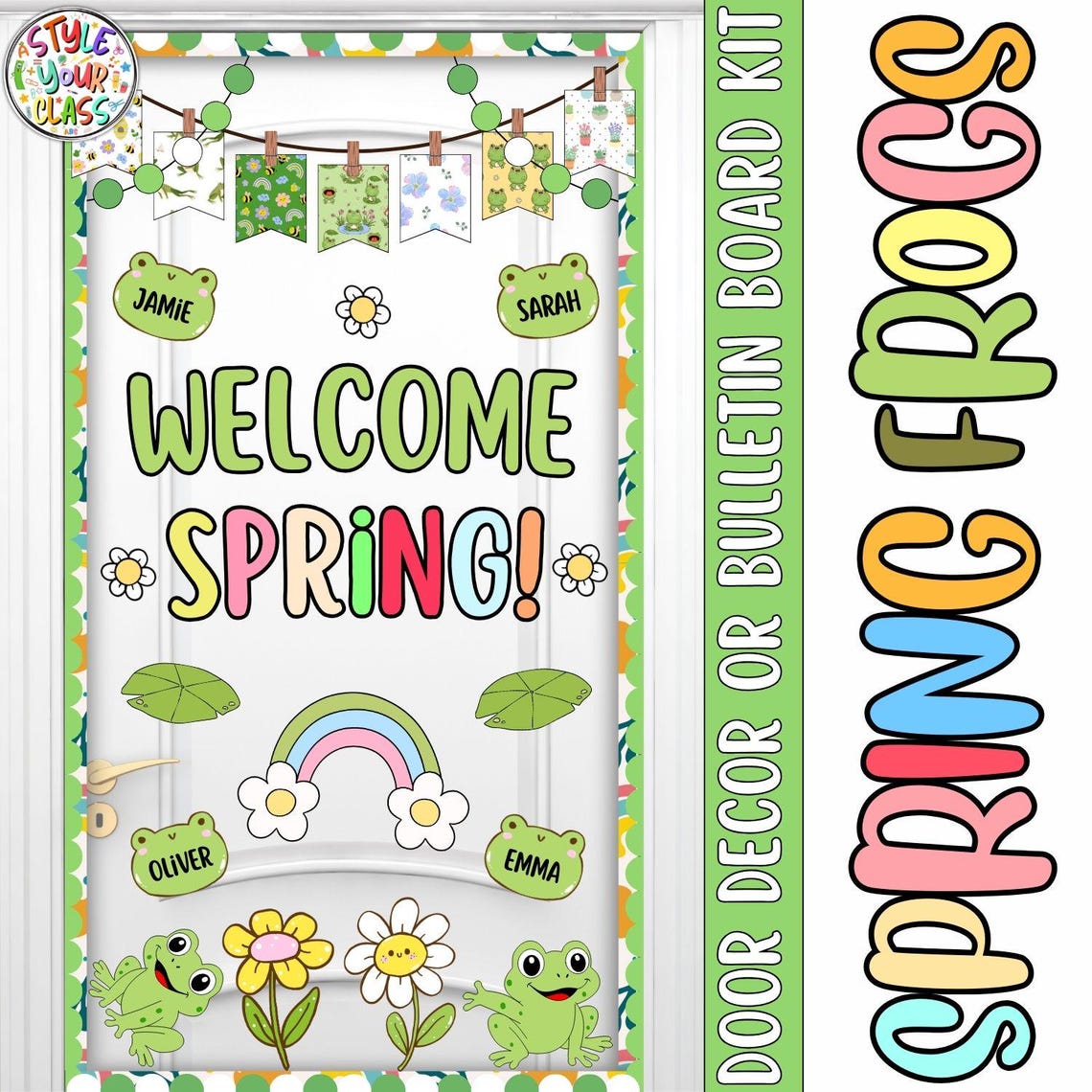 Hoppin’ Into Spring!: Spring Frogs and March Bulletin Board or Door ...