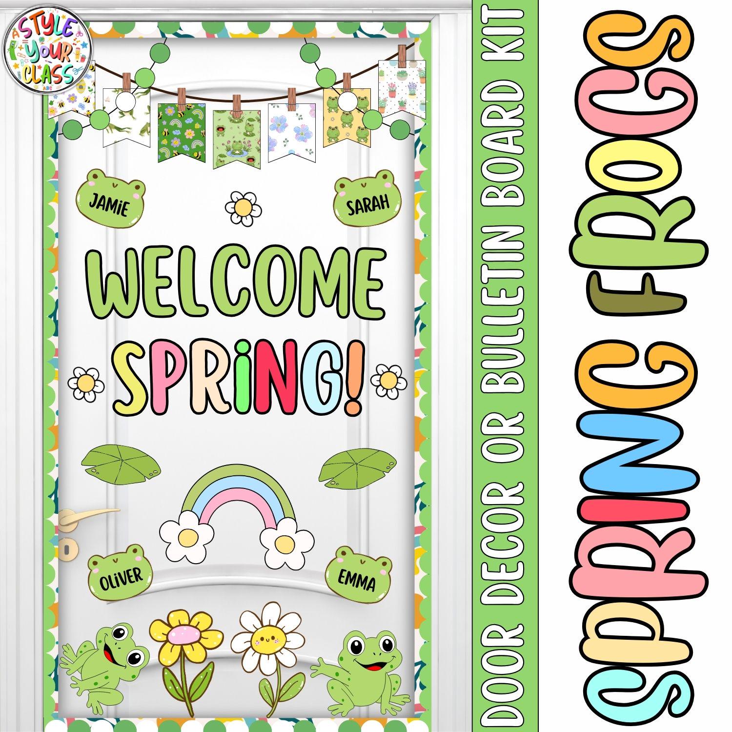 Hoppin’ Into Spring!: Spring Frogs and March Bulletin Board or Door ...