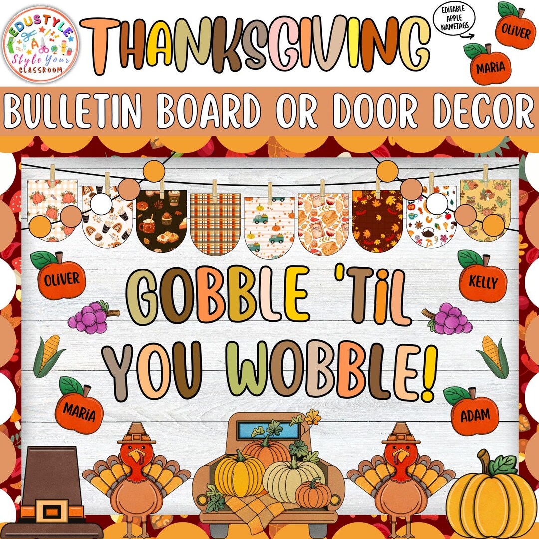 Give Thanks Everyday!: Thanksgiving and Turkeys Bulletin Board or Door ...