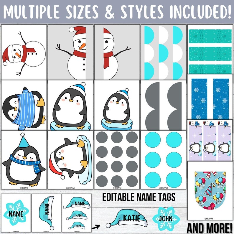 Sliding Into a Cool 2026!: Penguin New Year & Winter Bulletin Board or ...