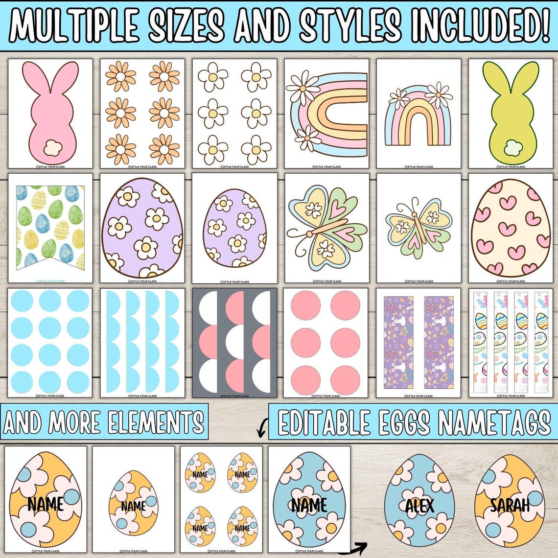We Are Egg-cited for Spring!: Spring and Easter Bulletin Board or Door ...