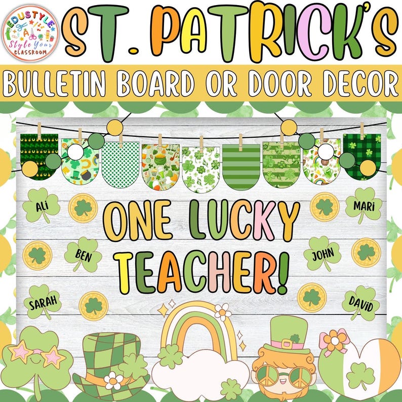 Kindness is Golden: St. Patrick’s Day Bulletin Board or Door Decor ...