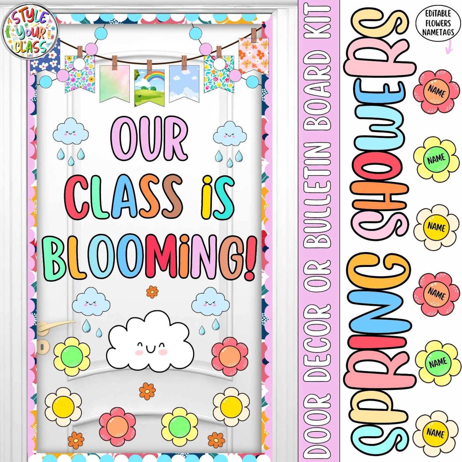 Our Class is Blooming!: Spring Flowers & March Door Decor or Bulletin ...