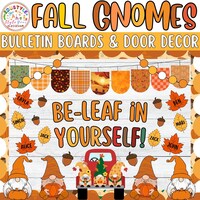 Autumn Fall Bulletin Board Kit Groovy Retro Leaf Leaves Beleaf in ...