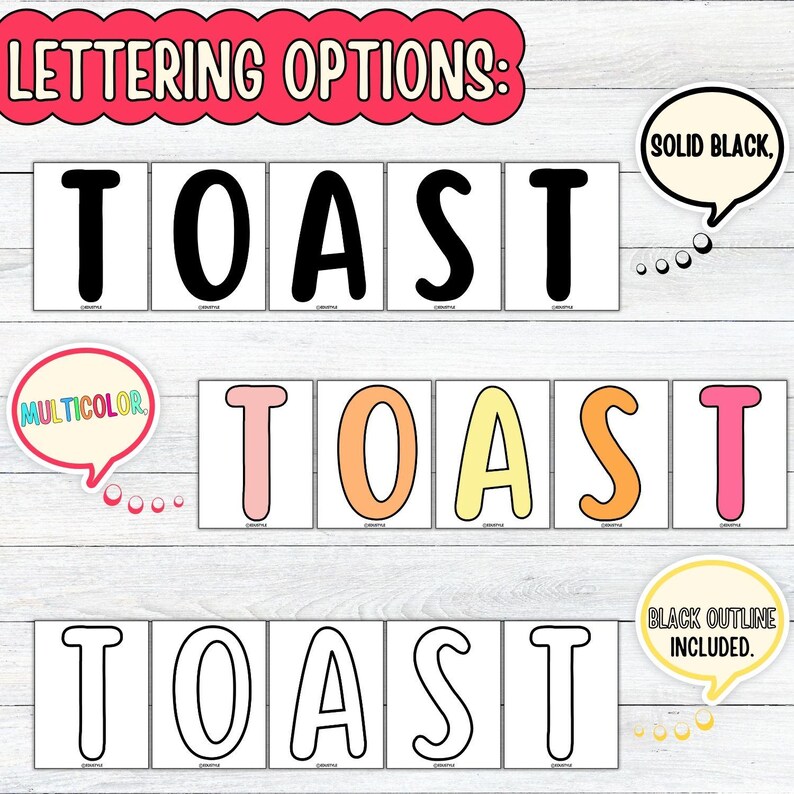 Editable January Decor – Bulletin Board or Door Decor Kit – A Toast to ...