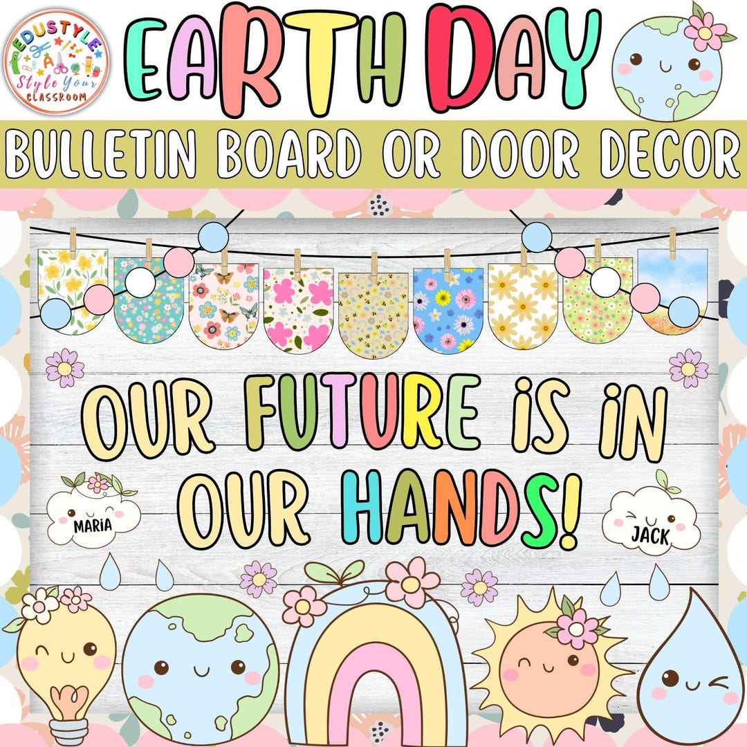 Our Future is in Our Hands!: Earth Day and Spring Door Decor or ...