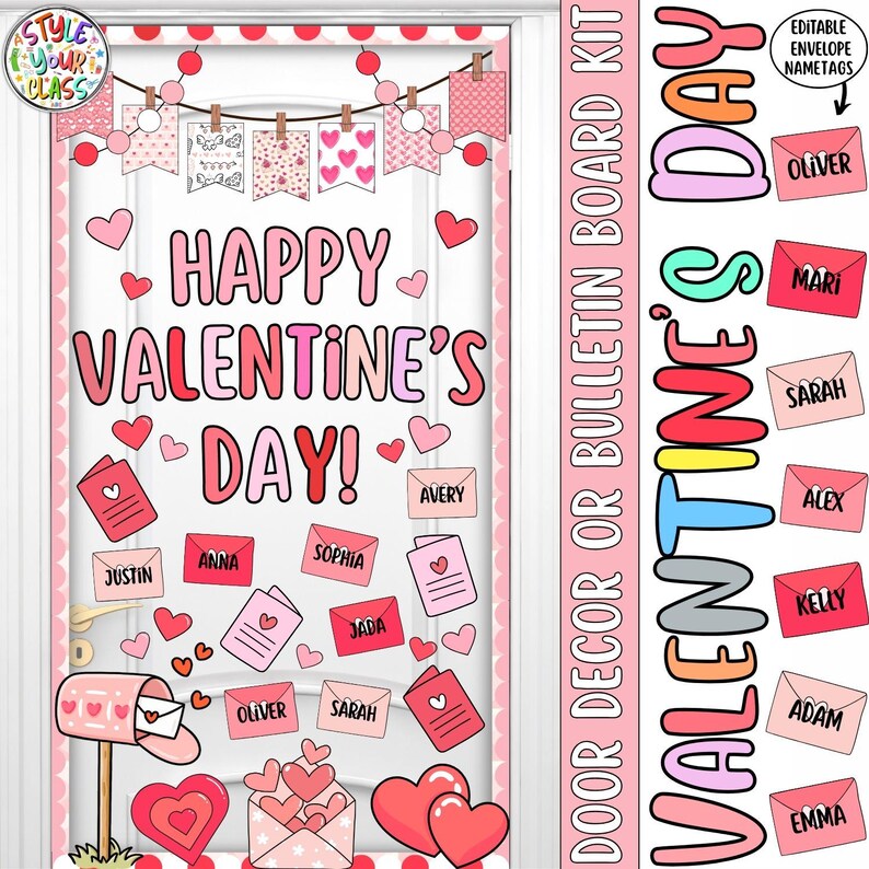 Special Delivery: Valentine's Day Envelope and Mailbox Bulletin Board ...
