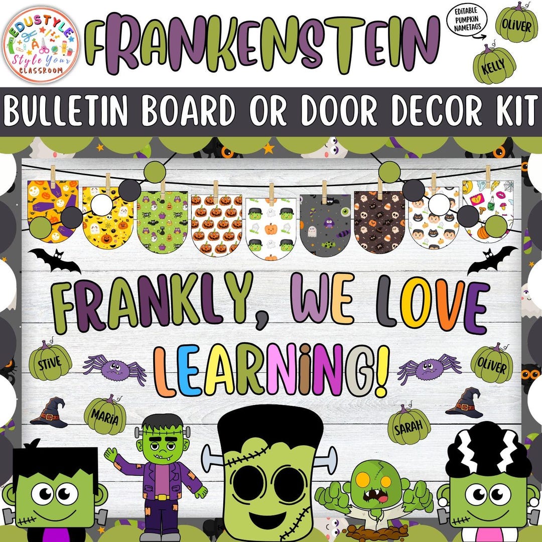 Frankly, We Love Learning!: Frankenstein Halloween Bulletin Board or ...