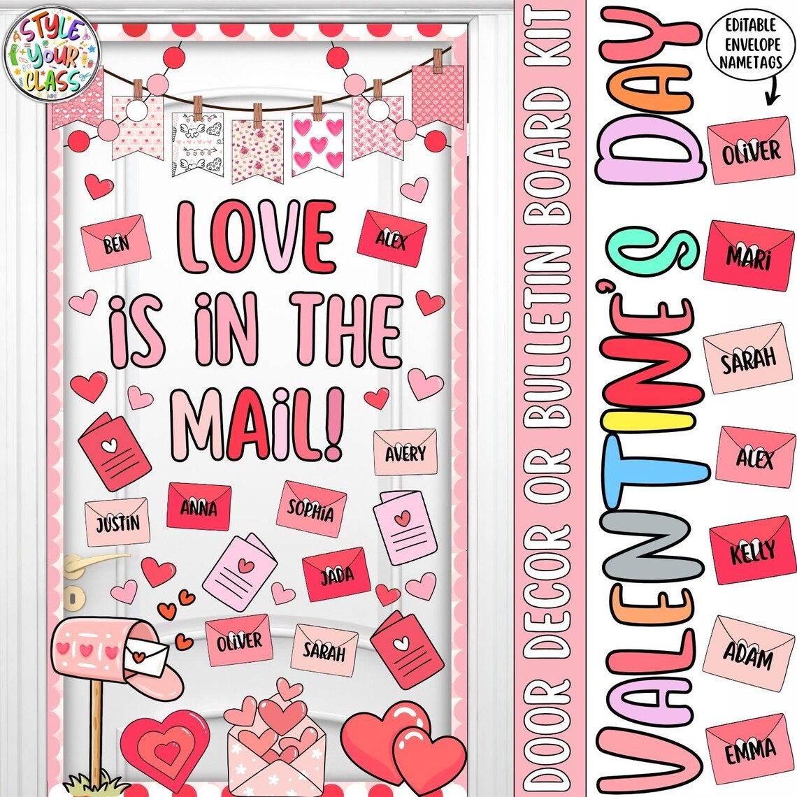 Special Delivery: Valentine's Day Envelope and Mailbox Bulletin Board ...