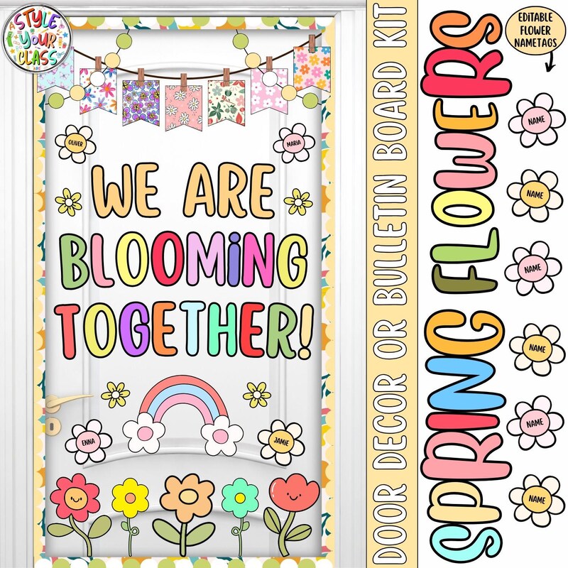 We Bloom Together Bulletin Board - Etsy