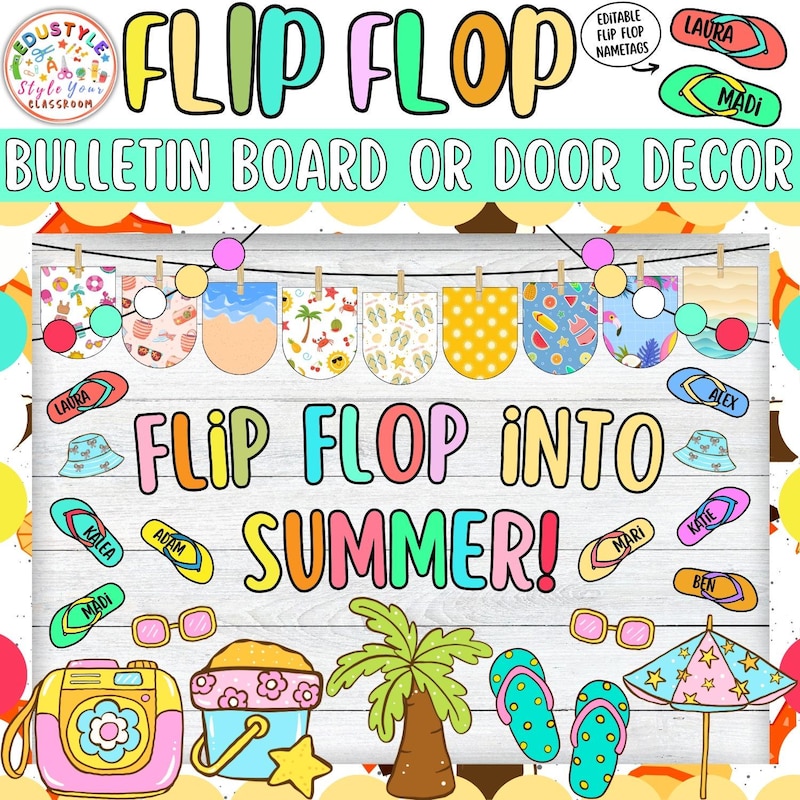 Flip Flop Bulletin Board - Etsy