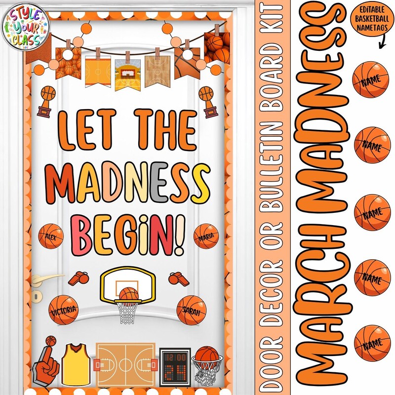 March Madness Door Decor - Etsy