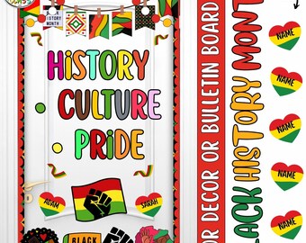 History • Culture • Pride: Black History Month Door Decor or Bulletin ...