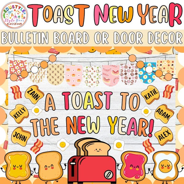 Toast New Year Board - Etsy