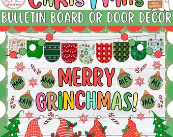 Merry Grinchmas!: Gnome Christmas and December Bulletin Board or Door ...