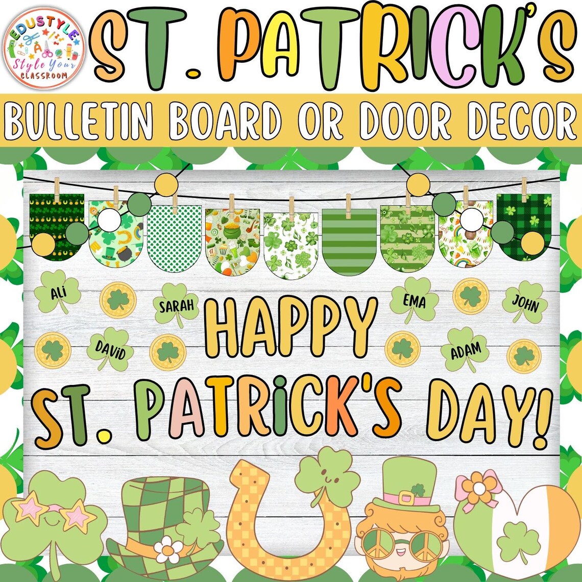 Kindness is Golden: St. Patrick’s Day Bulletin Board or Door Decor ...