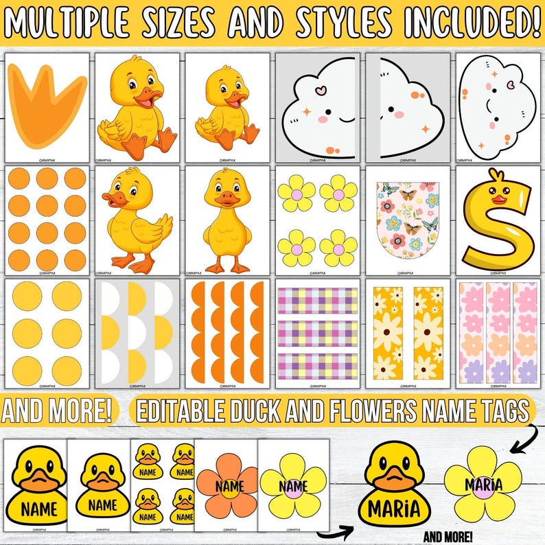 Quack Quack Spring is Back: Spring Duck Bulletin Board or Door Decor ...