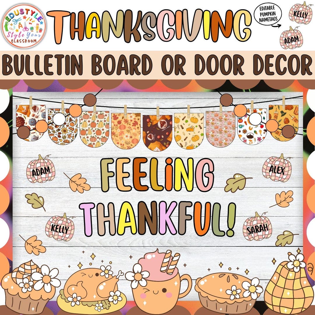 Feeling Thankful!: Thanksgiving Turkey Bulletin Board or Door Decor Kit ...
