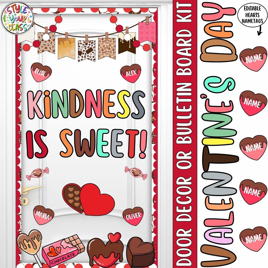 Kindness is Sweet!: Valentine's Day Chocolate Bulletin Board & Door ...