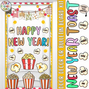This Year is Going to Be Poppin! | New Year Popcorn Door Decor or ...