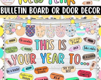 This is Your Year To..: New Year & Motivational Bulletin Board or Door ...